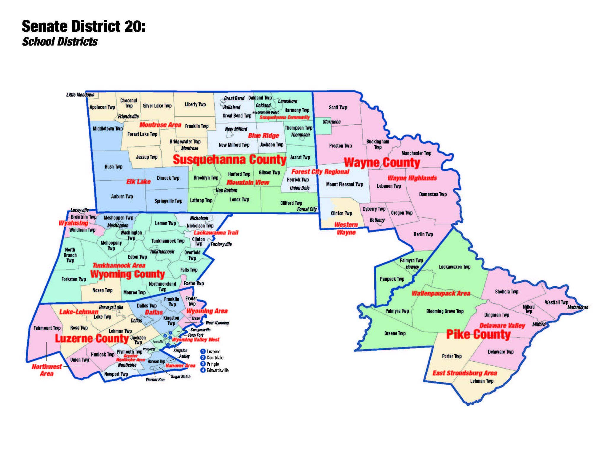 Current 20th Senatorial District Map - Senator Lisa Baker